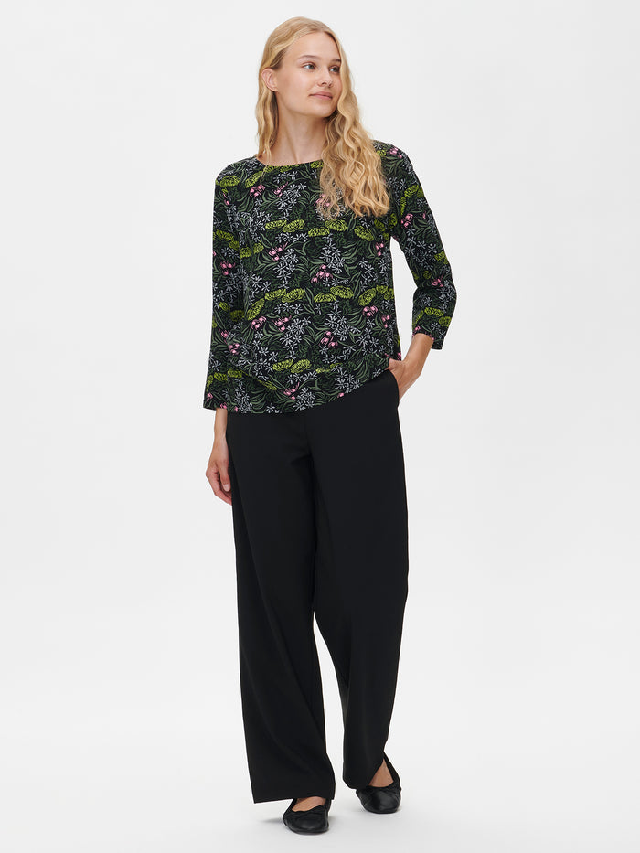 JALAVA naisten kuosillinen pusero - vihreäsävyinen | Nanso