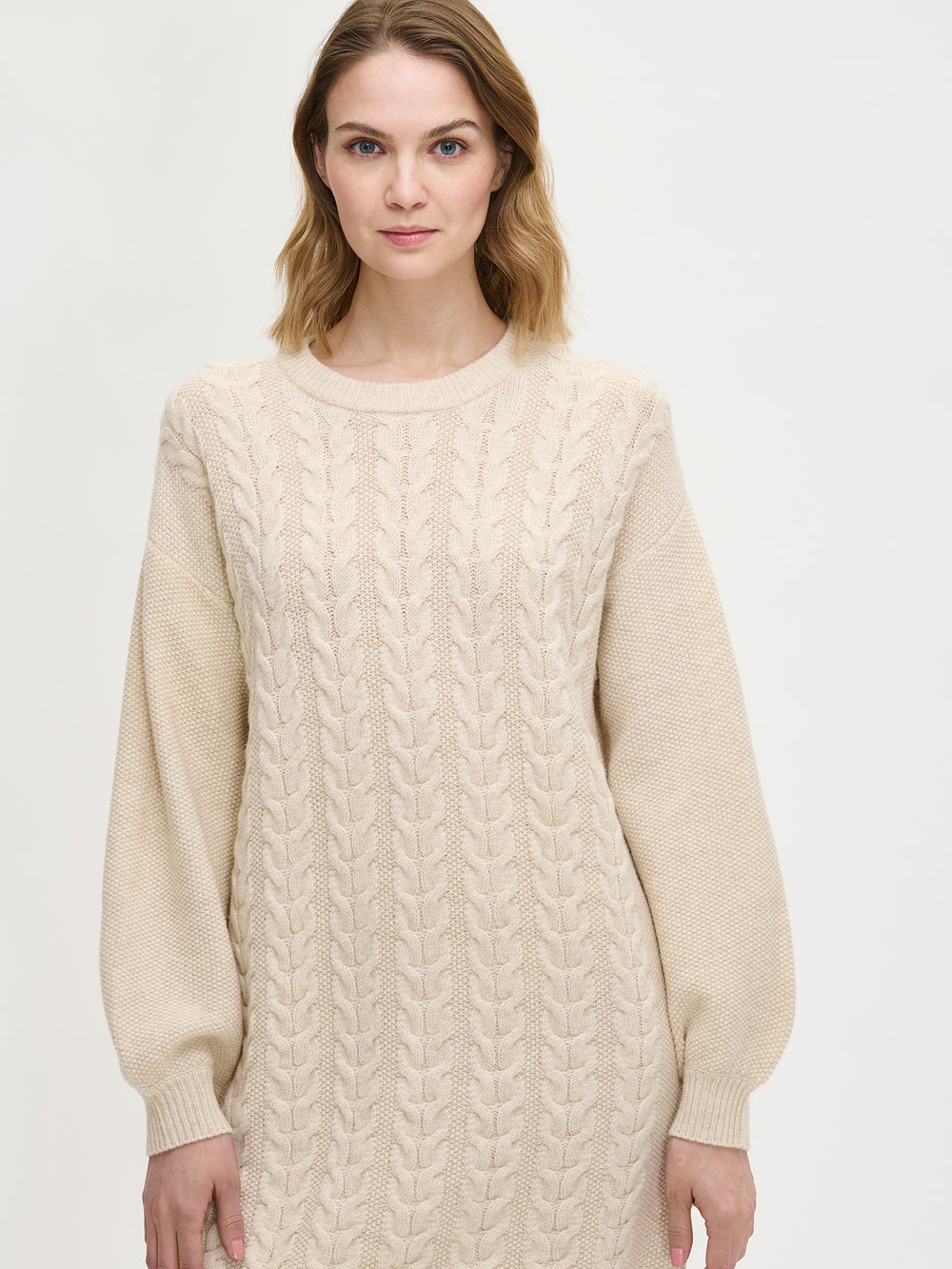 PALMIKKO beige naisten neulemekko | Nanso
